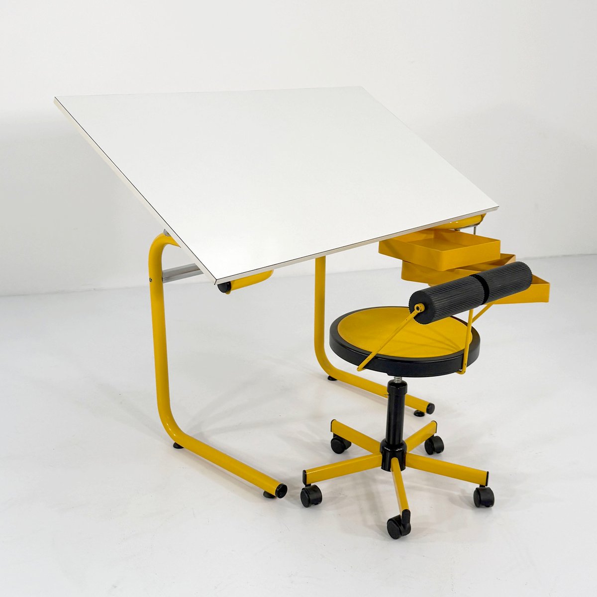 Yellow Drafting Desk by Joe Colombo for Bieffeplast, 1970s for sale at ...