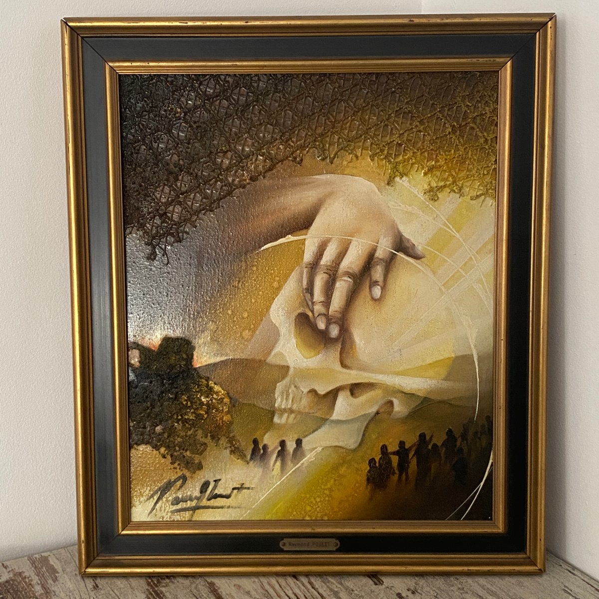 Raymond Poulet, The Lights of Man, 1990s, Oil on Canvas, Framed for ...