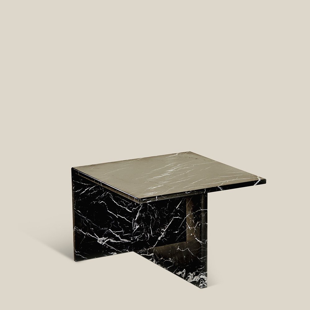 Gianna Side Table in Black Marquina by Marmo Lusso for sale at Pamono