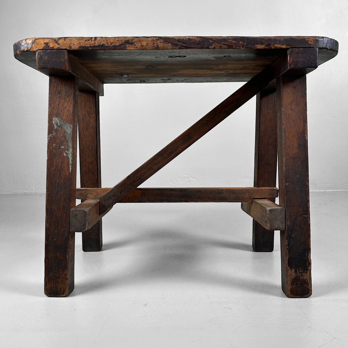 Minimalist Japanese Mingei Wooden Stool, 1920s for sale at Pamono