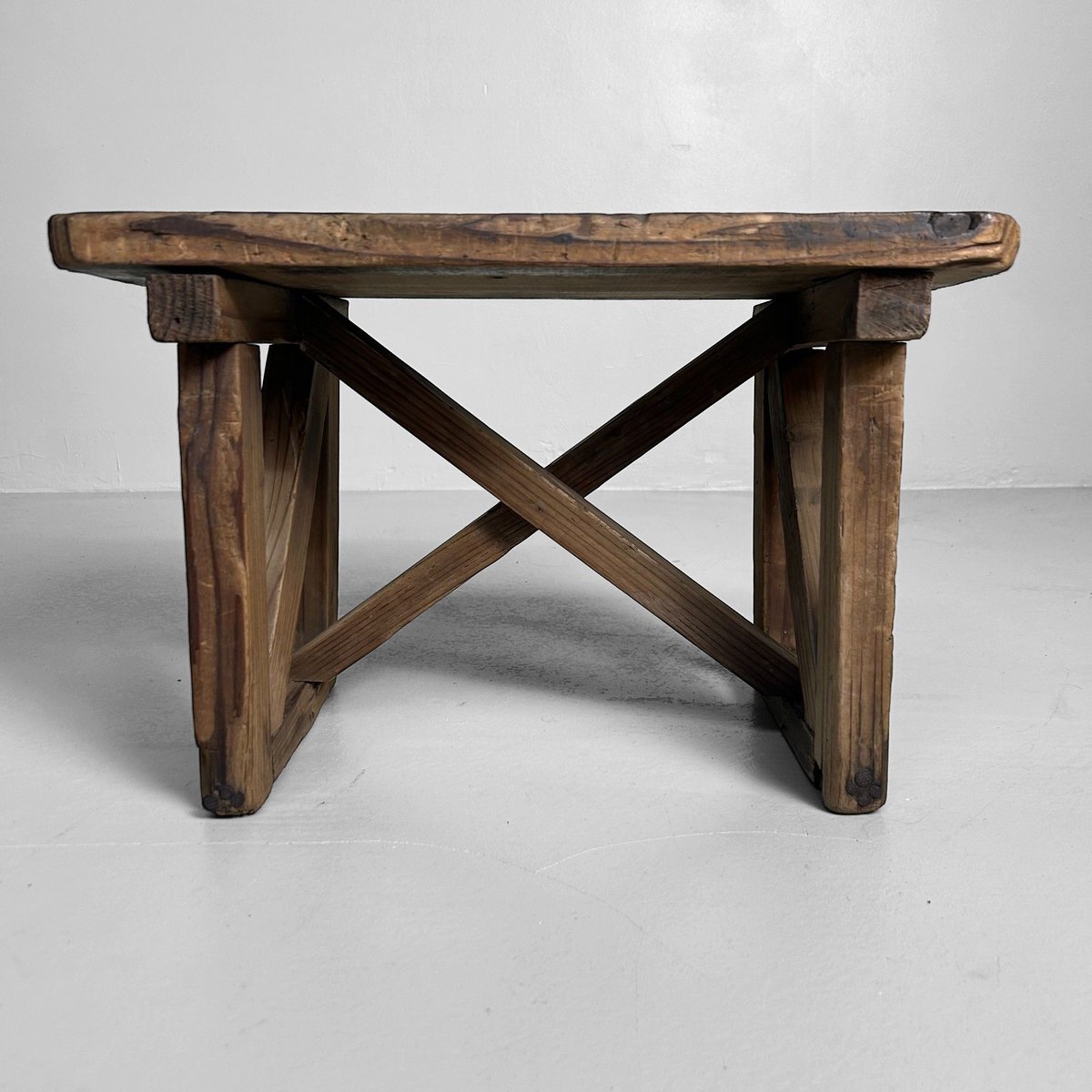 Minimalist Japanese Mingei Wooden Stool, 1920s for sale at Pamono