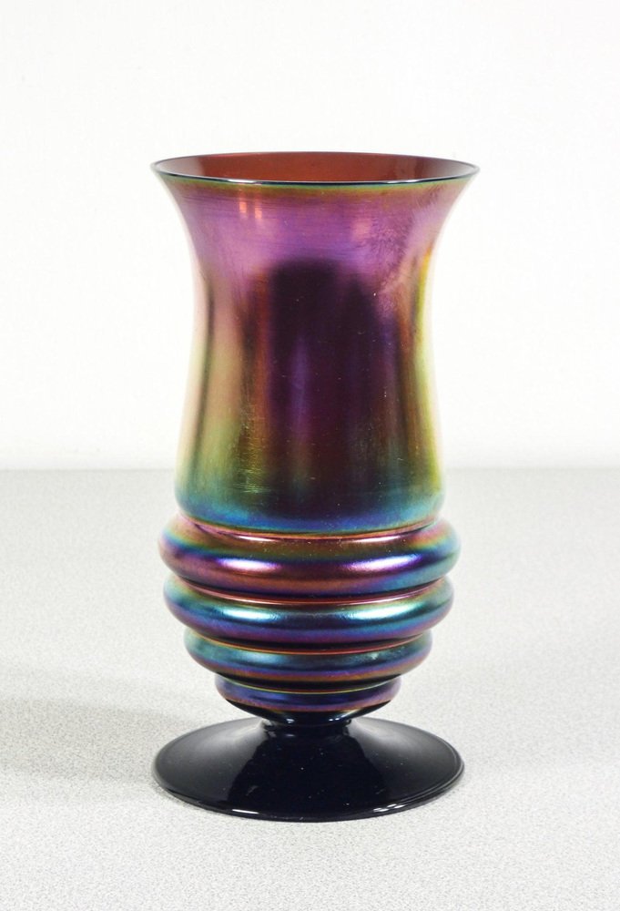Myra Series Vase in Iridescent Glass from WMF, 1930s for sale at Pamono