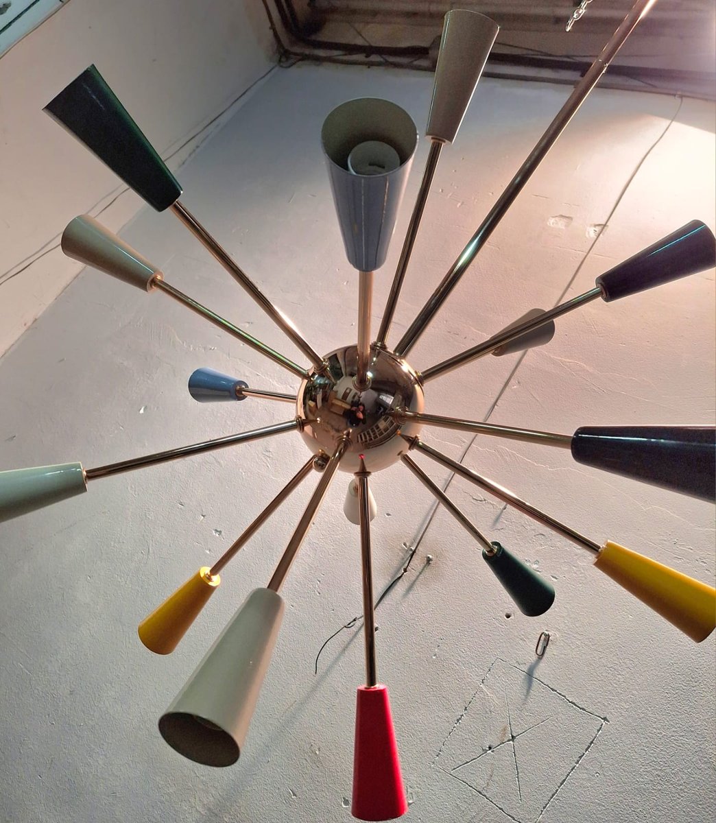 Vintage Sputnik Chandelier, 1970s for sale at Pamono
