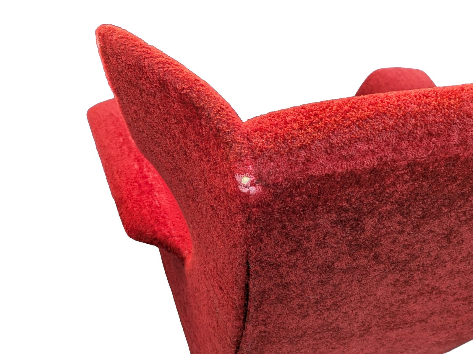 Italian Dark Crimson Velvet & Brass Wingback Armchair, 1950s for sale ...