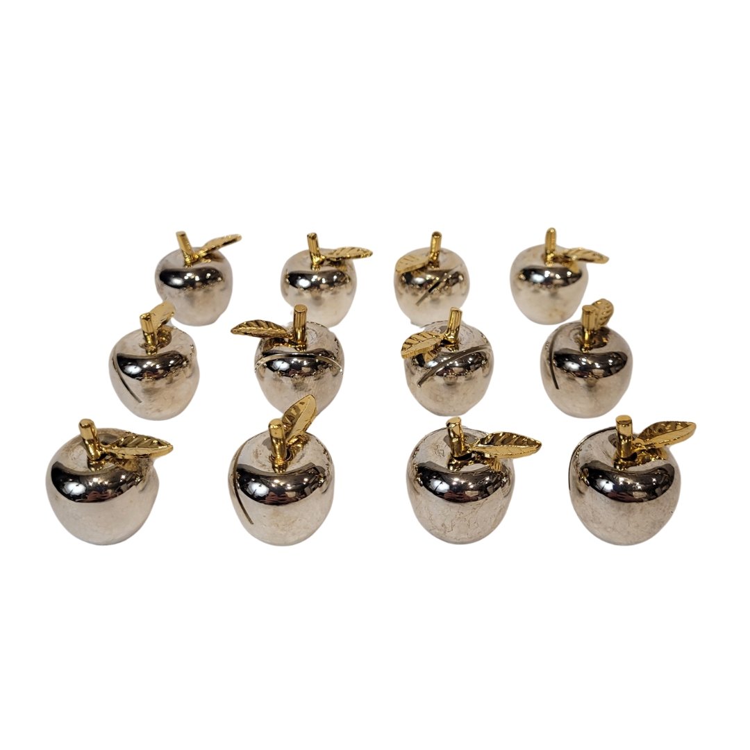 Silver-Plated Name Placeholders, Italy, 1980s, Set of 12 for sale at Pamono
