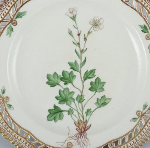 Flora Danica Openwork Lunch Plate in Porcelain from Royal Copenhagen ...