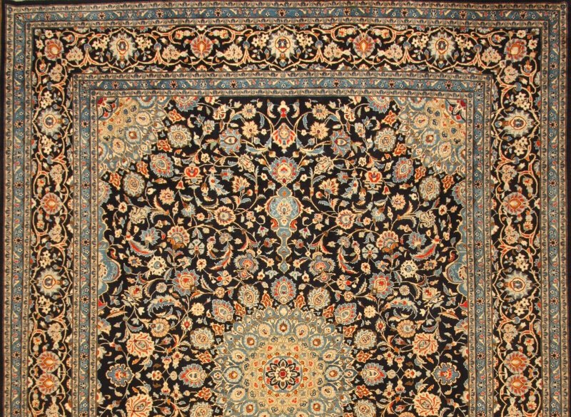 Hand-Knotted Isfahan Rug with Toranj Sheikh Safi Pattern for sale at Pamono