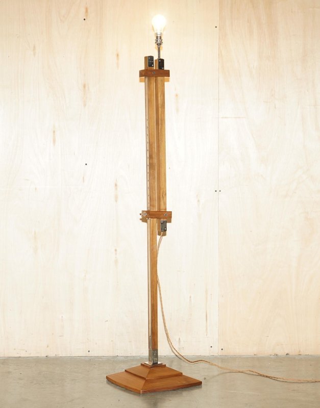 Exquisite David Linley Floor Standing Height Adjustable Lamp Chrome ...