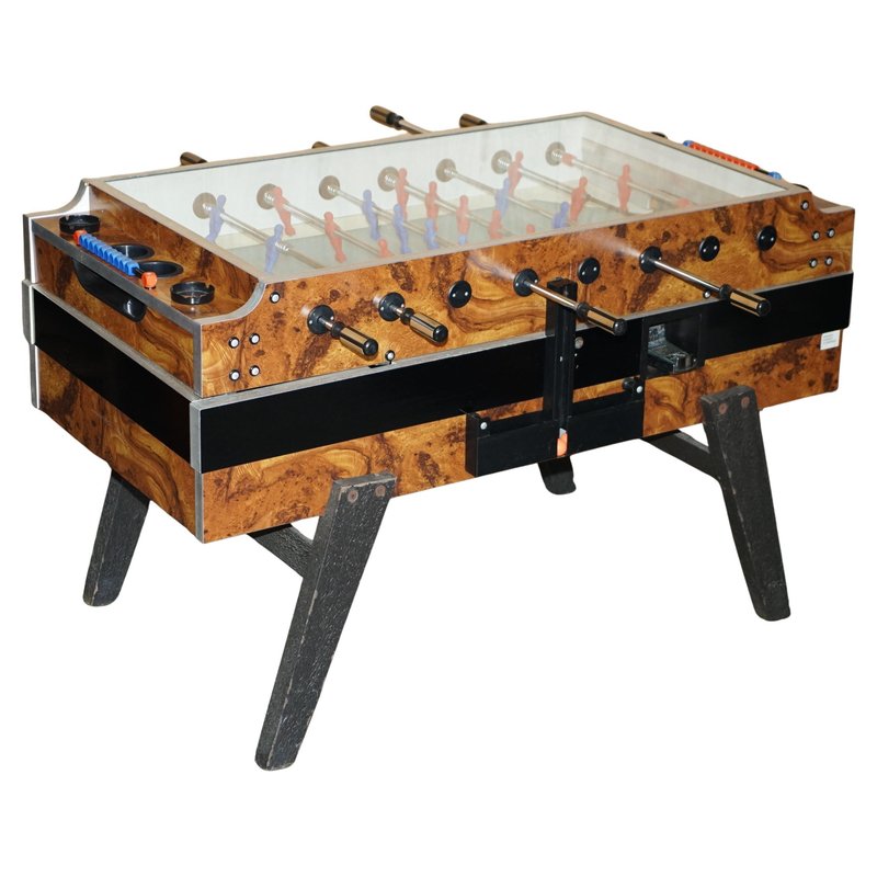 Vintage Burr Walnut Garlando Champion F2 Football / Foosball Table ...