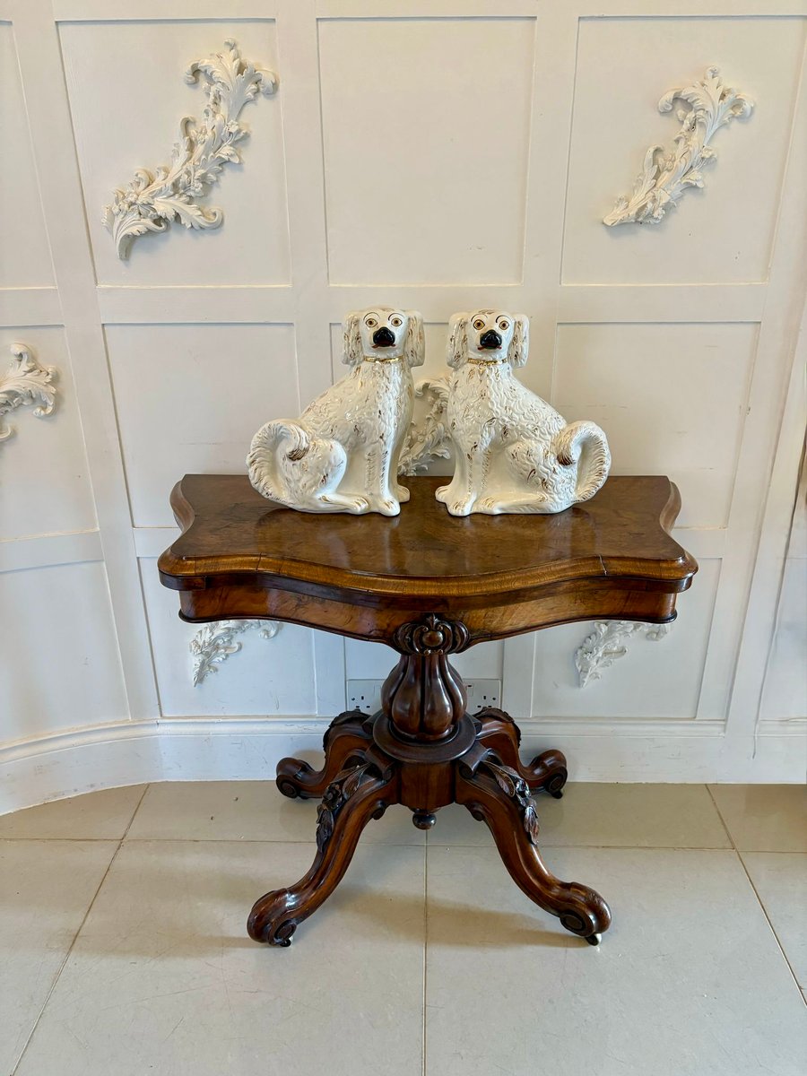 Antique Victorian Staffordshire Dogs, 1880s, Set of 2 for sale at Pamono