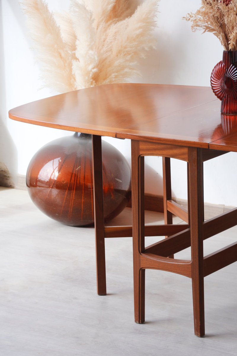 Scandinavian Rectangular Drop-Leaf Table, 1960s for sale at Pamono