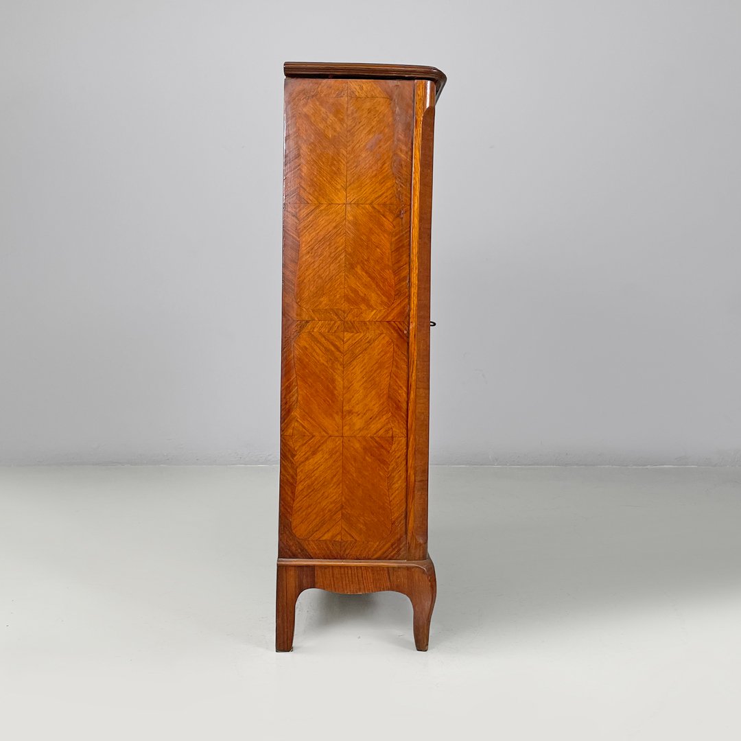 Italian Antique Wooden Cabinet with Decorated Doors and Key, Late 1800s ...