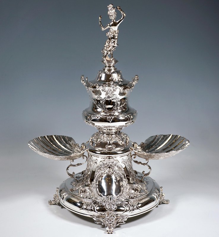 Viennese Art Nouveau Silver Caviar Stand from Würbel & Czokally, 1900s ...