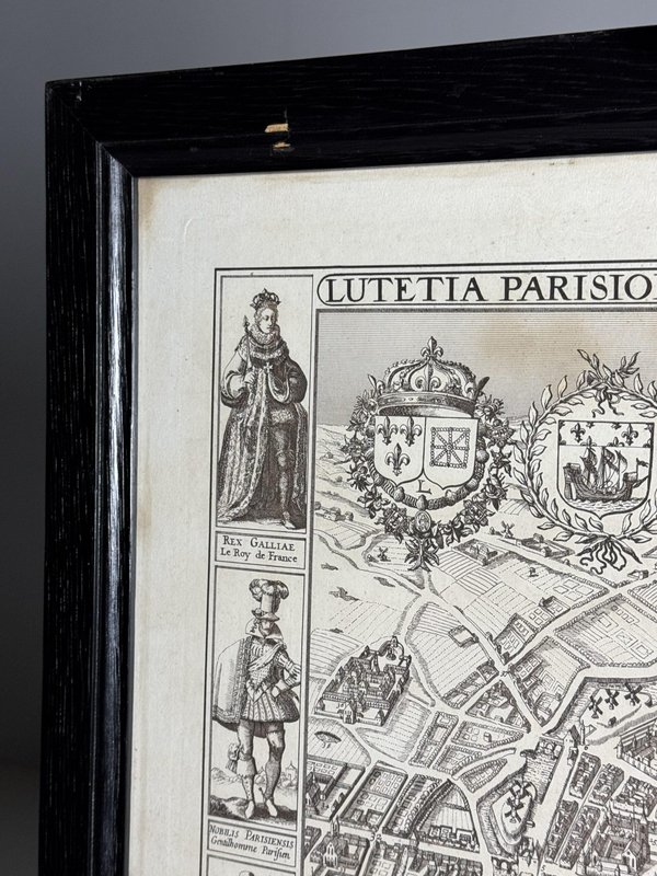 Framed Map of Paris for sale at Pamono