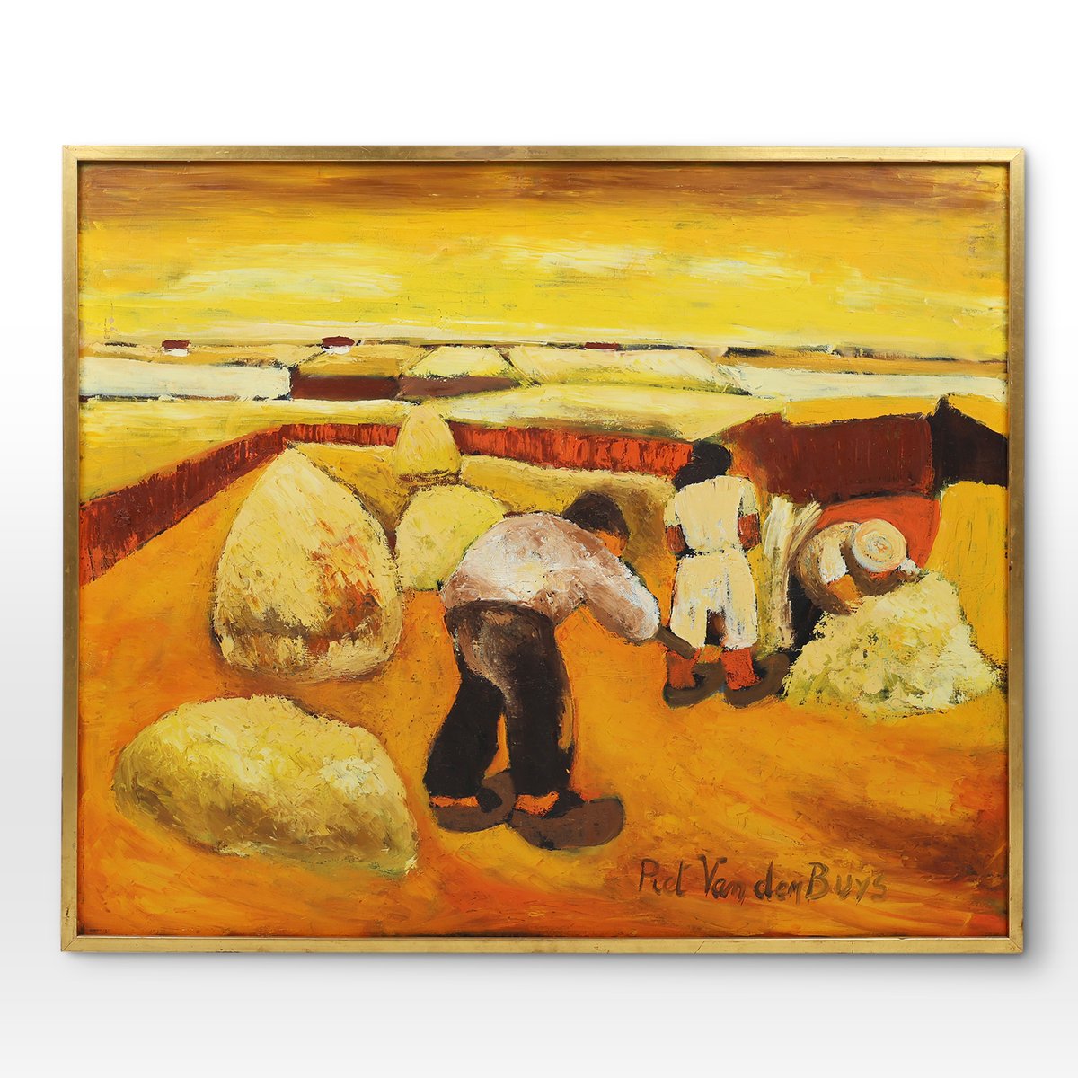 Piet Van Den Buys, Large Landscape, 1950s, Oil on Canvas for sale at Pamono