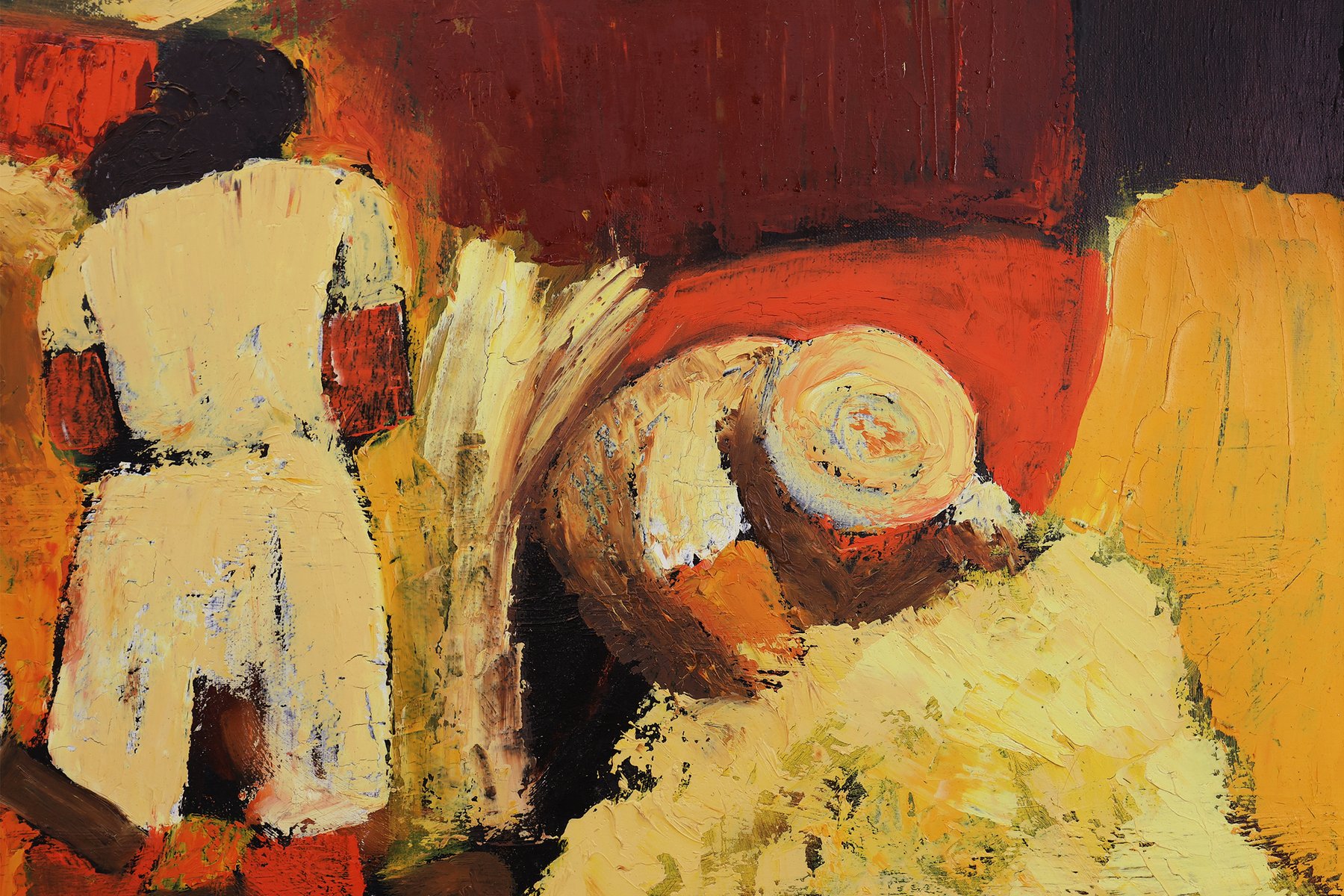 Piet Van Den Buys, Large Landscape, 1950s, Oil on Canvas for sale at Pamono