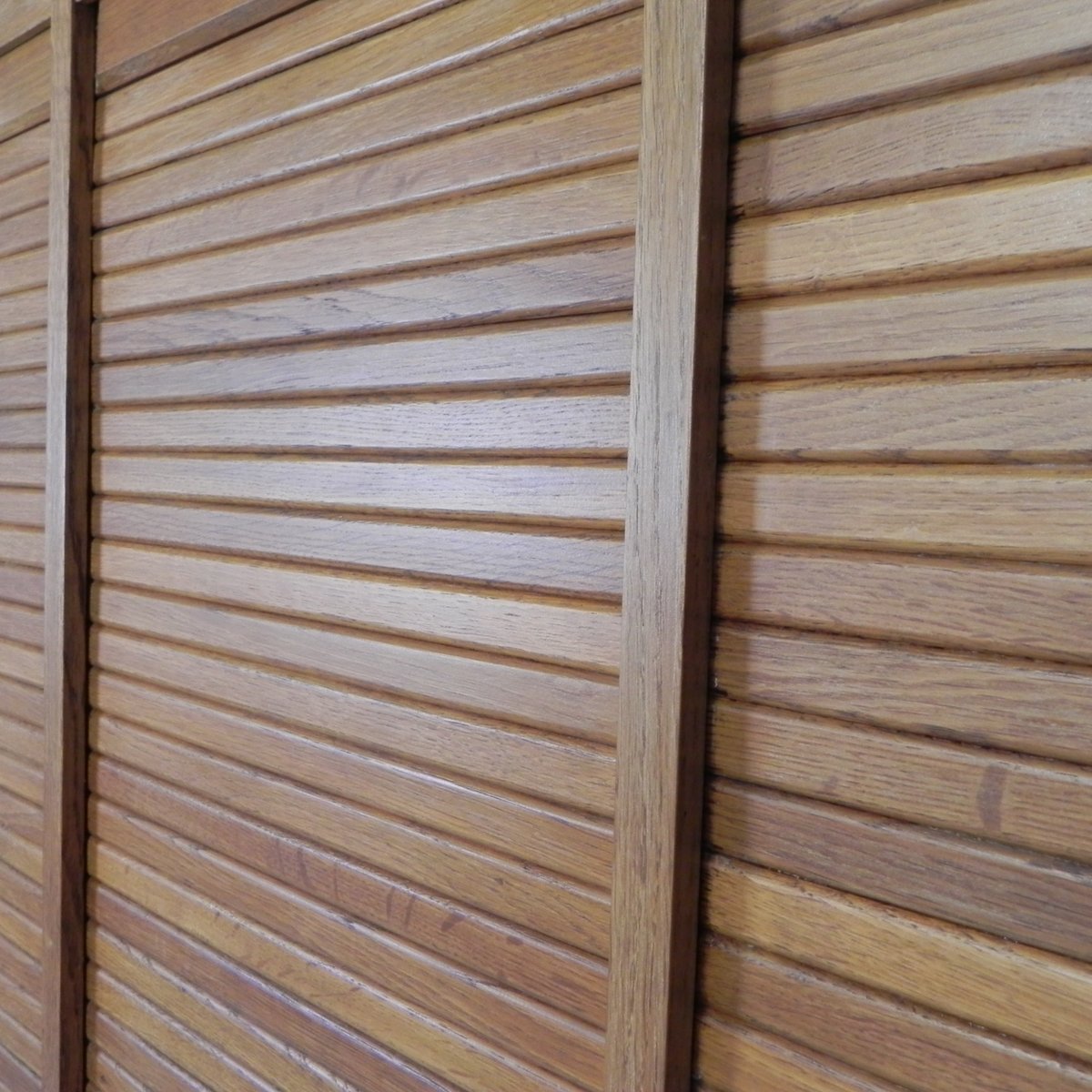 Oak Roller Shutter Box with 3 Shutters, 1950s for sale at Pamono