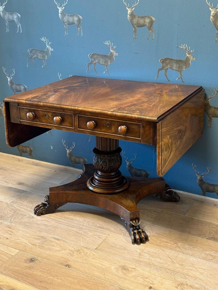 Antique English Console Table in Mahogany for sale at Pamono