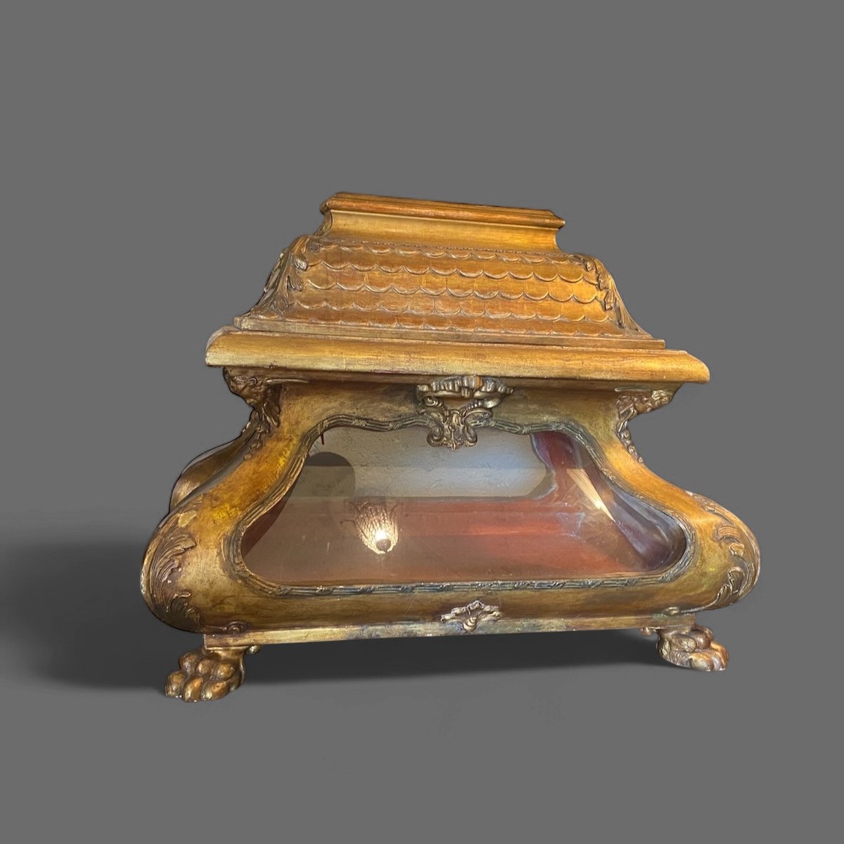 Antique Display Cabinet in Chestnut for sale at Pamono