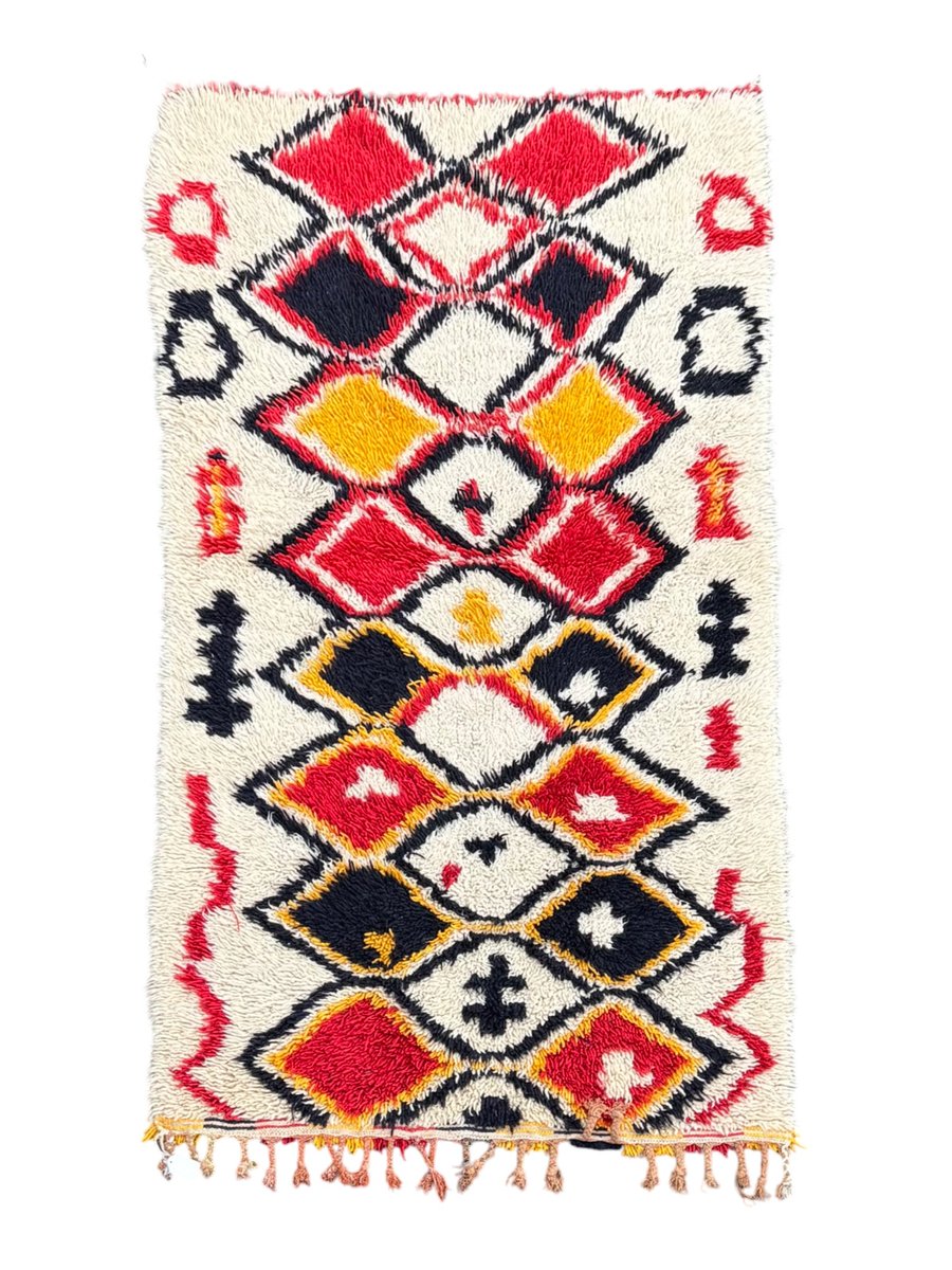 Vintage Moroccan Berber Handwoven Wool Rug, 1990s for sale at Pamono