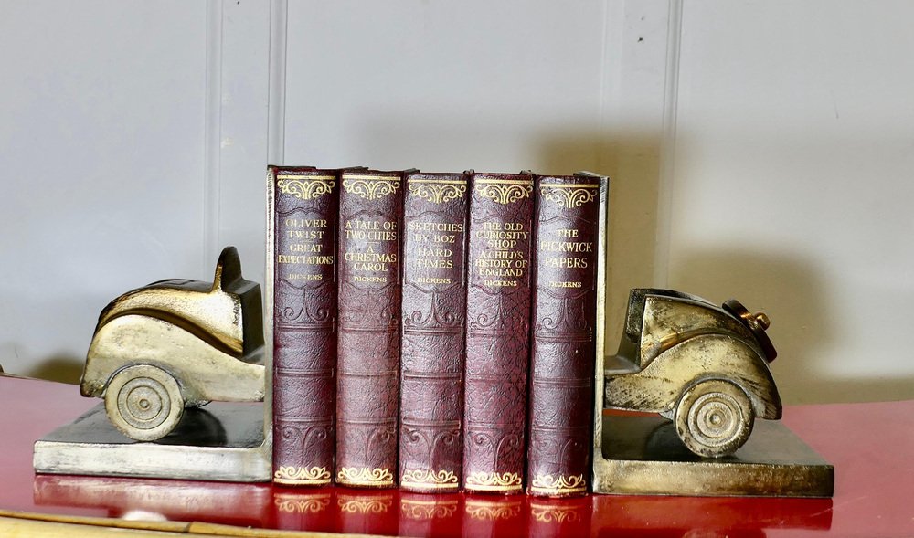 Brass Desk Top Bookends in the shape of a Vintage Car, 1980s, Set of 2 ...