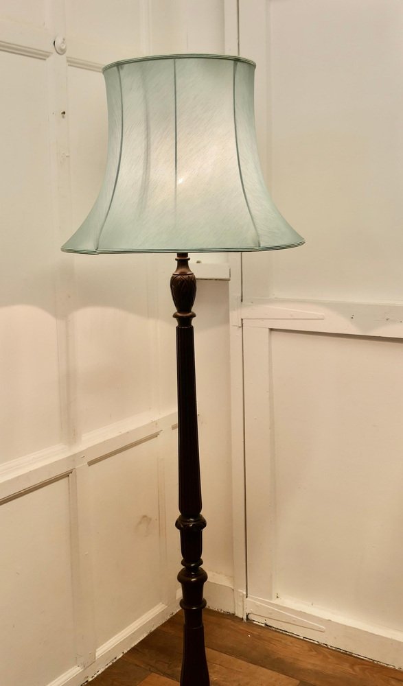 Tall Turned Floor Lamp, 1930s for sale at Pamono