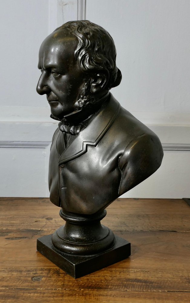 Bronze Finished Spelter Bust of William Ewart Gladstone, 1960s for sale ...