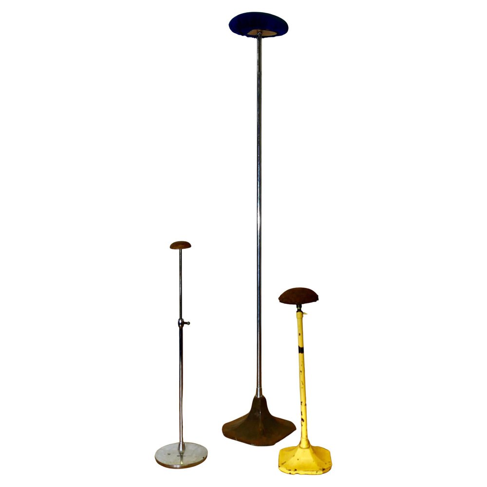 Art Deco Chrome Adjustable Hat Stands, 1900s, Set of 3 for sale at Pamono