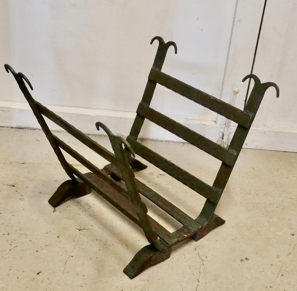 Lage Blacksmith Inglenook Iron Log Carrier for sale at Pamono