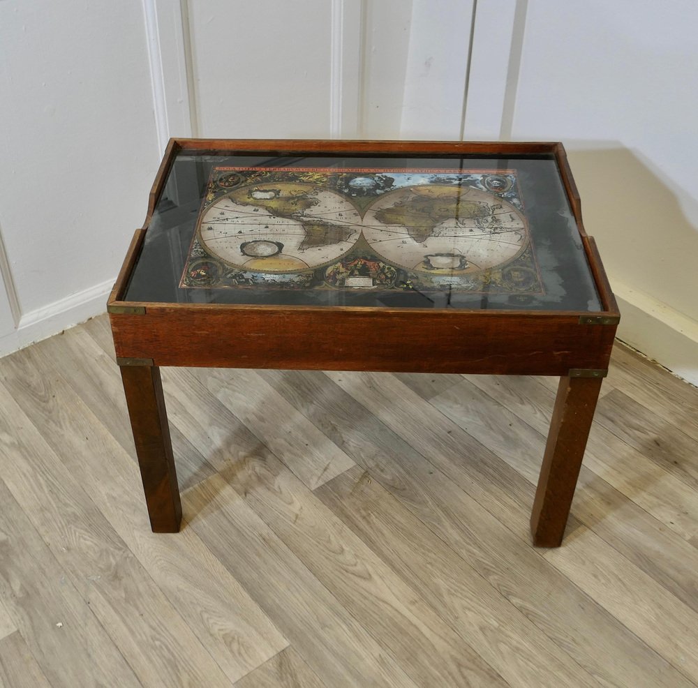 Metamorphic Campaign Coffee Table from Jansen, 1960s for sale at Pamono