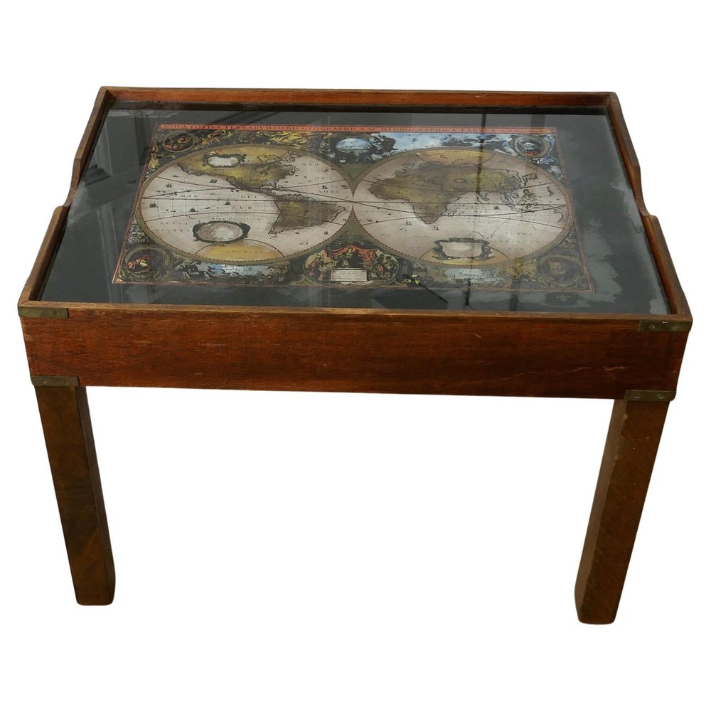 Metamorphic Campaign Coffee Table from Jansen, 1960s for sale at Pamono