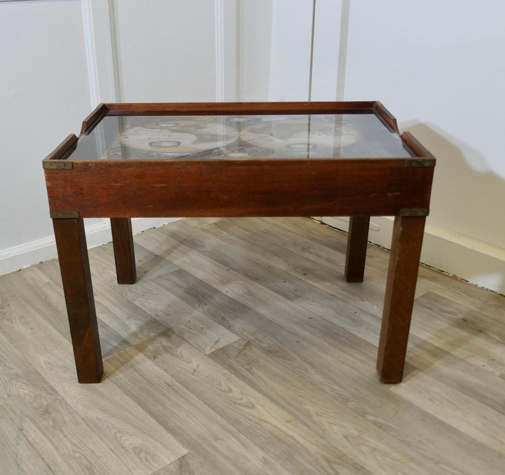 Metamorphic Campaign Coffee Table from Jansen, 1960s for sale at Pamono