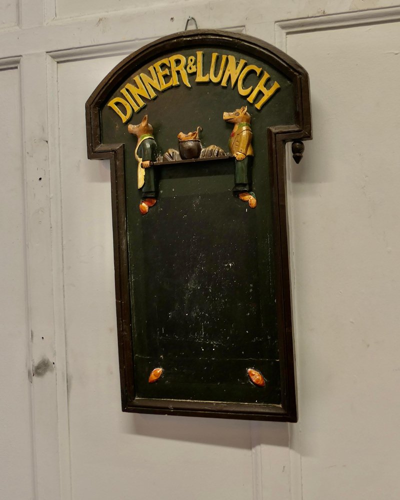 Figurative Charcuterie Dinner and Lunch Menu Board, 1960s for sale at ...