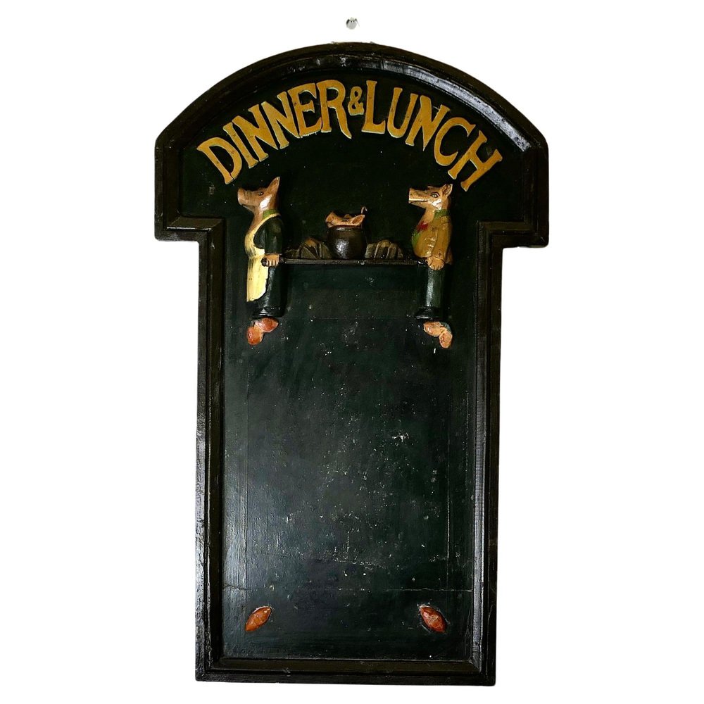 Figurative Charcuterie Dinner and Lunch Menu Board, 1960s for sale at ...
