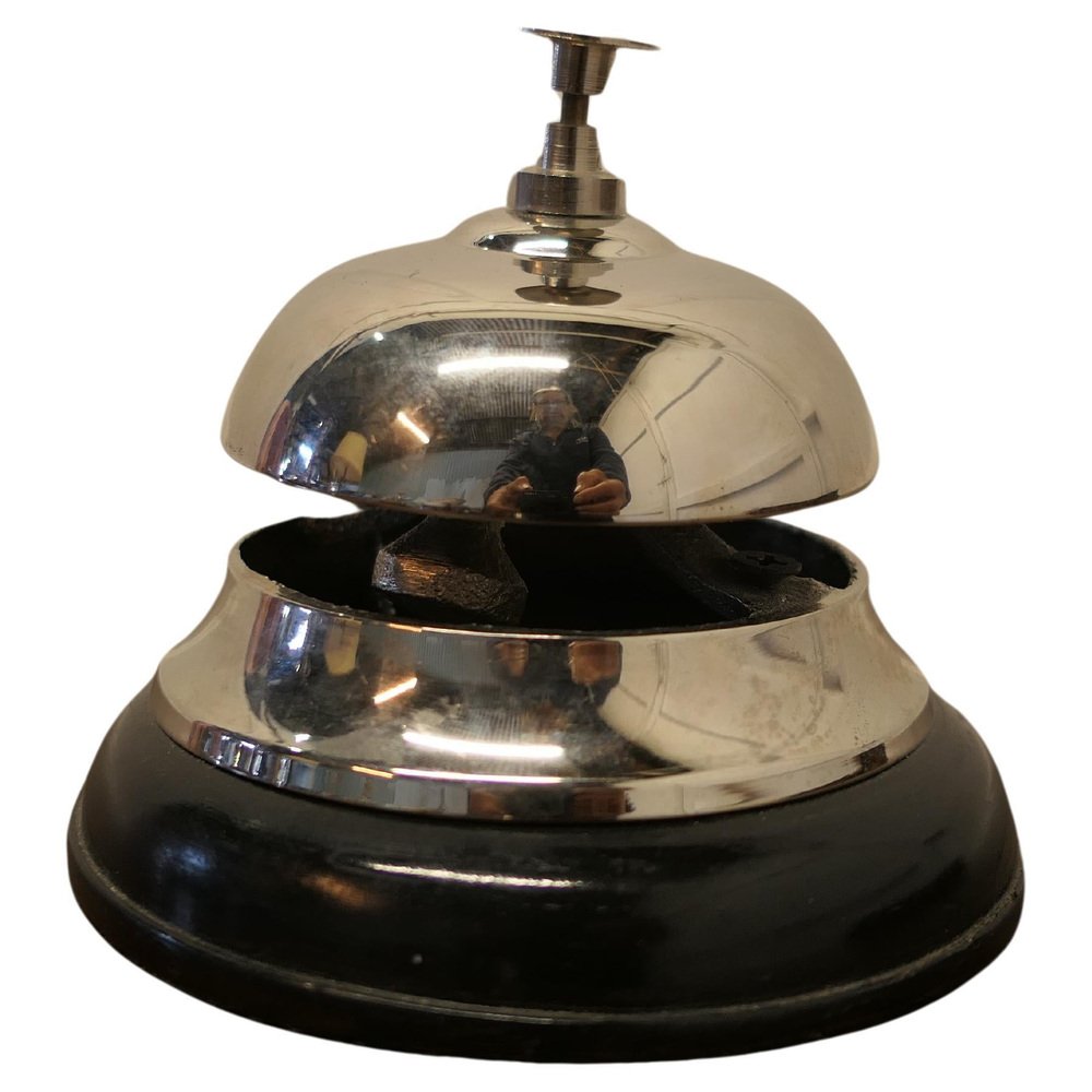 Art Deco Chrome Courtesy Counter Top Bell, 1920s for sale at Pamono