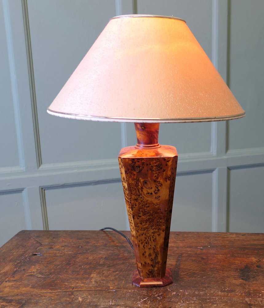 Large Maple Table Lamp, 1960s for sale at Pamono
