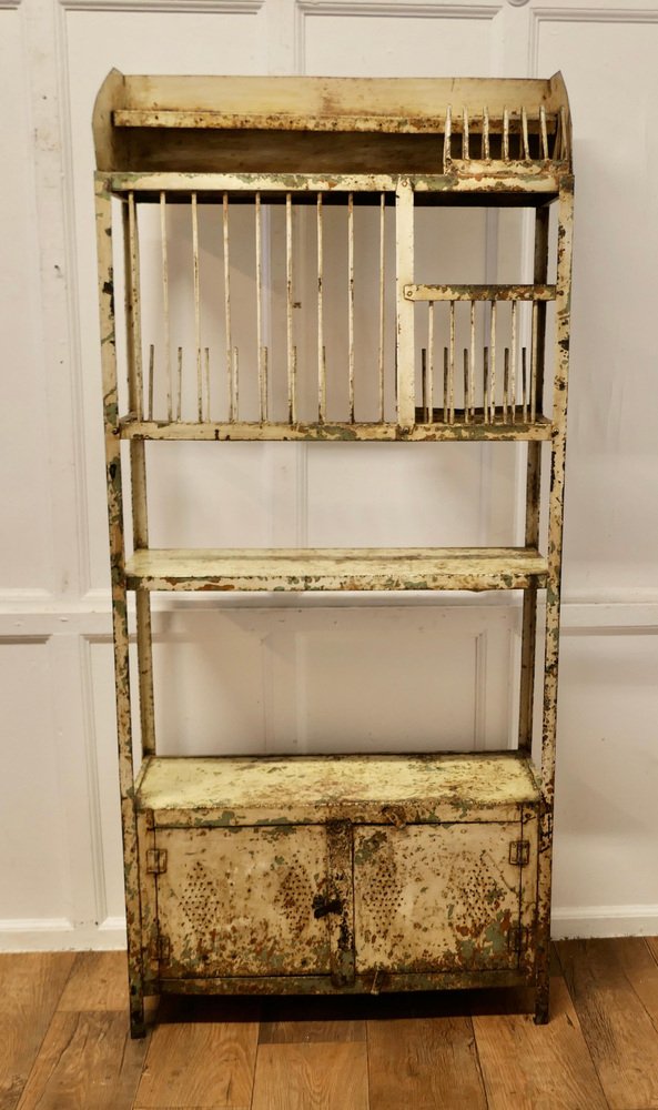 French Distressed Metal Field Kitchen Dresser, 1900s for sale at Pamono