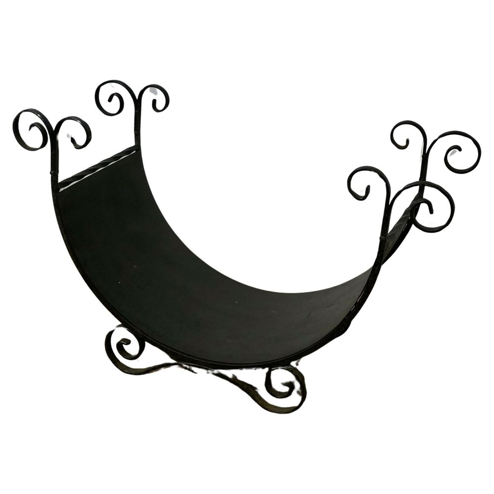 Wrought Iron Log Carrier, 1960s for sale at Pamono