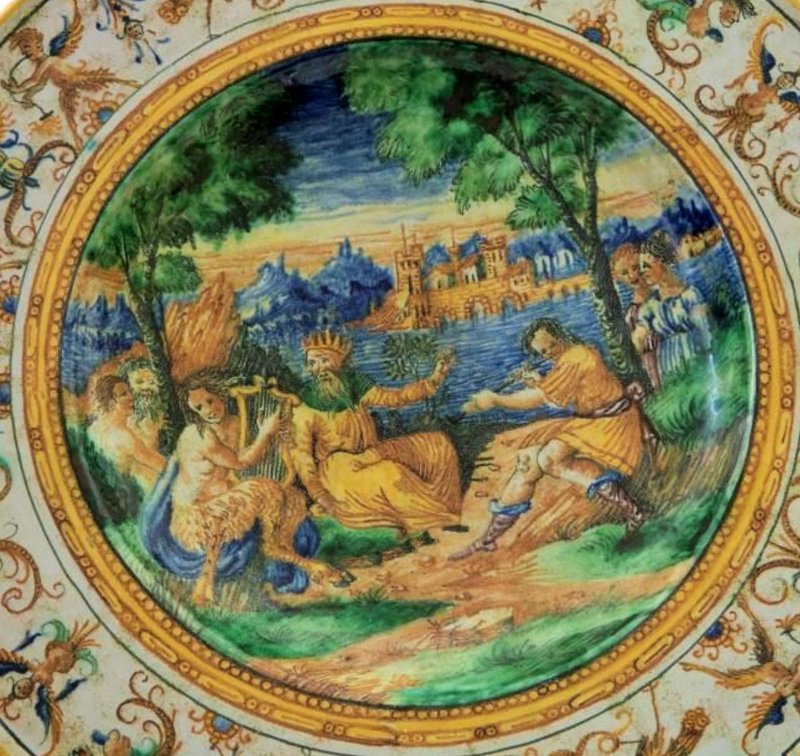 Italian Parade Plate, 19th Century for sale at Pamono