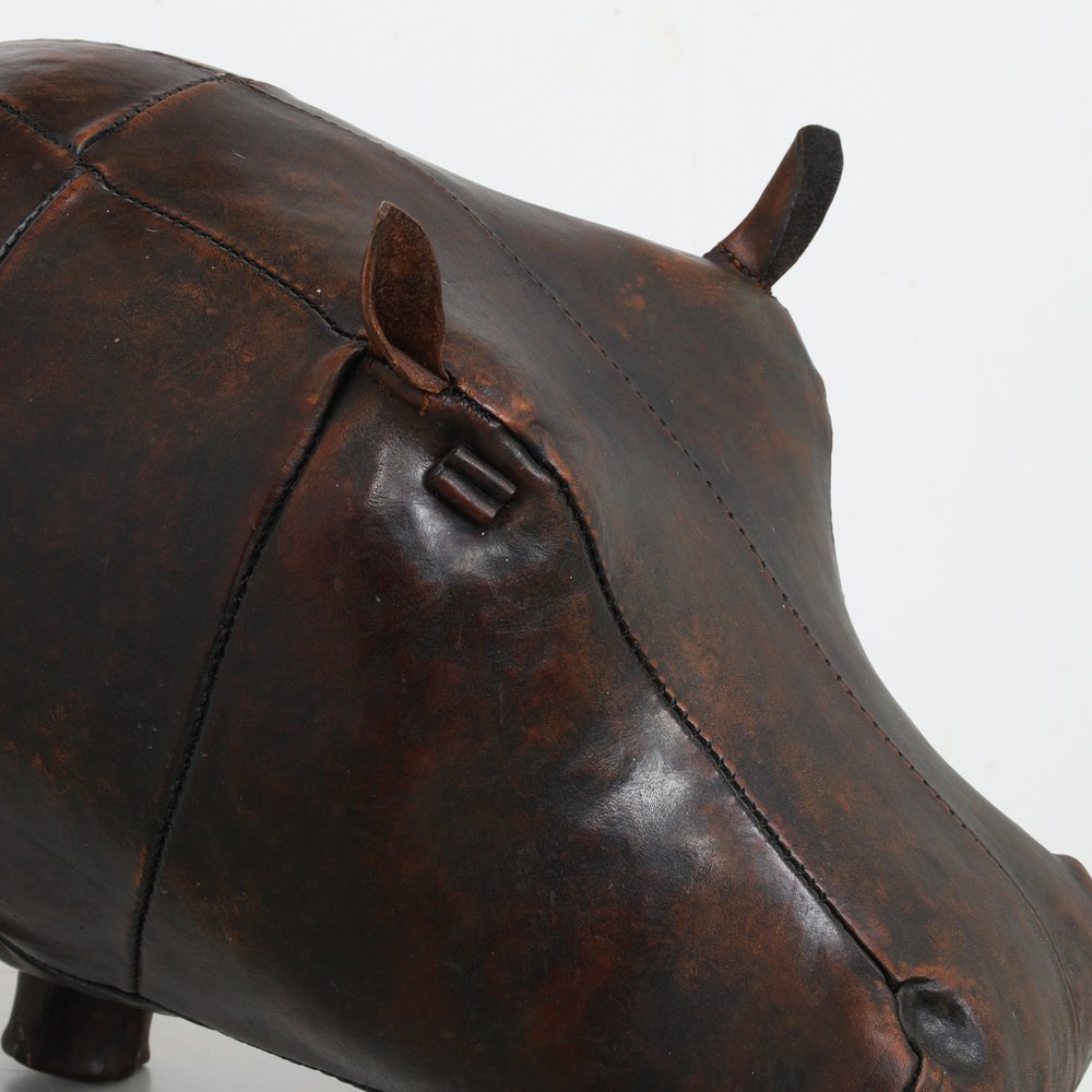 Hippo Ottoman in Leather by Dimitri Omersa for Abercrombie & Fitch ...