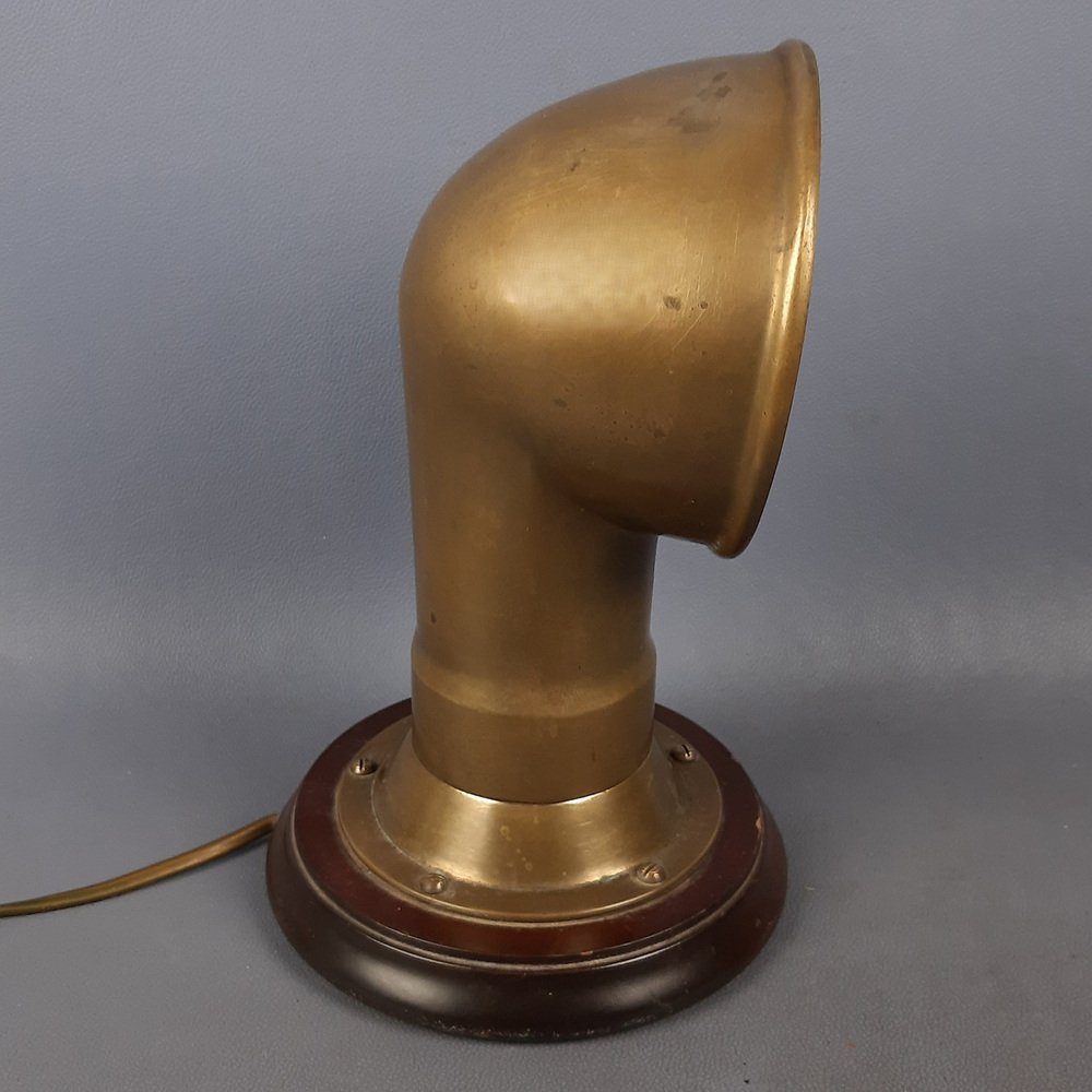 Vintage 20th Century Exhibition Collection Naval Brass and Wood Table ...