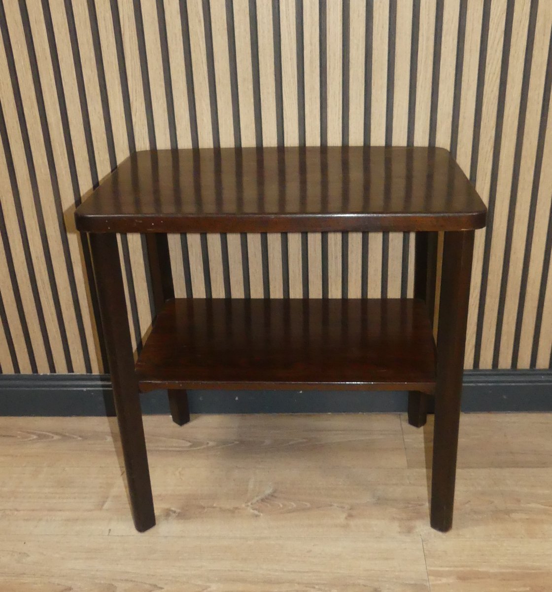 Vintage Wood Side Table with Shelf for sale at Pamono