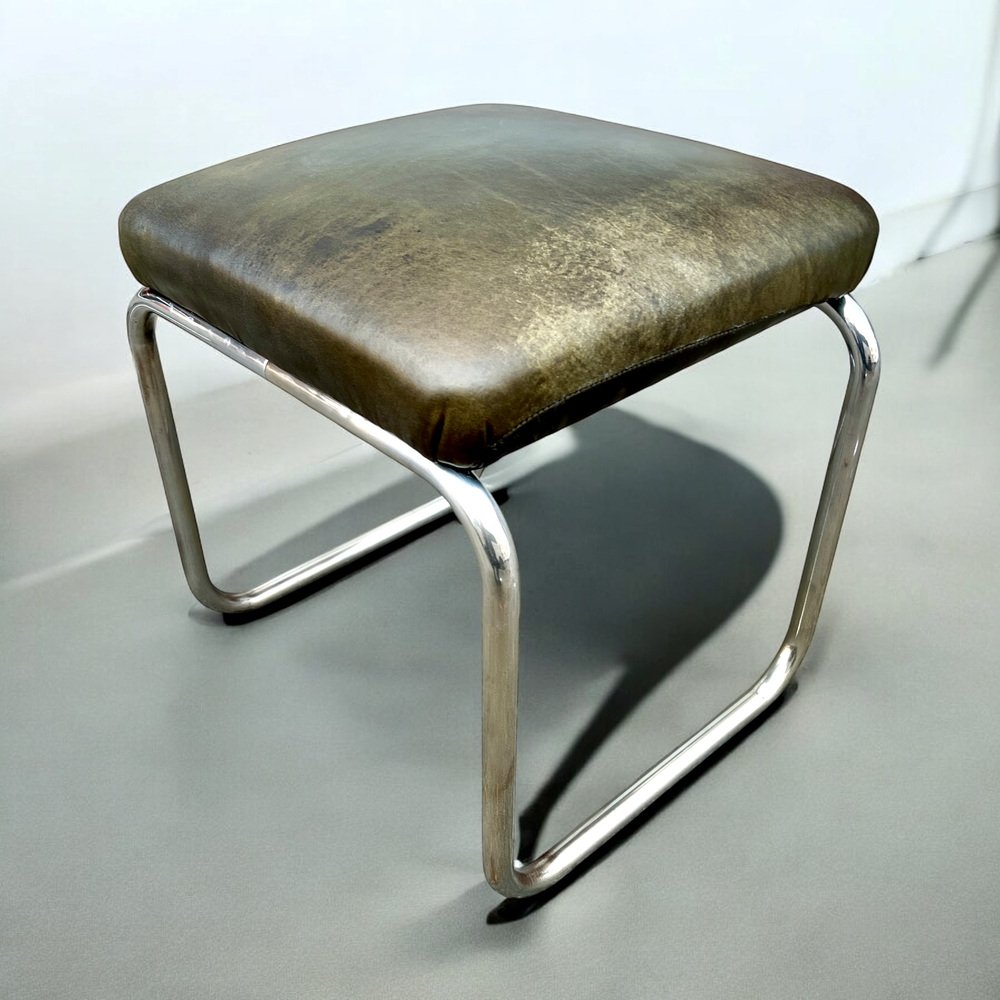 Bauhaus Modern Tubular Steel Stool Ottoman Model RH1 by Mauser Werke ...