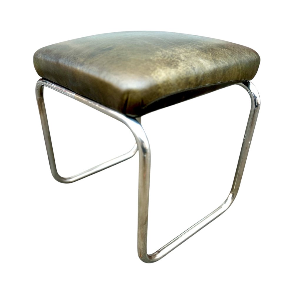 Bauhaus Modern Tubular Steel Stool Ottoman Model RH1 by Mauser Werke ...