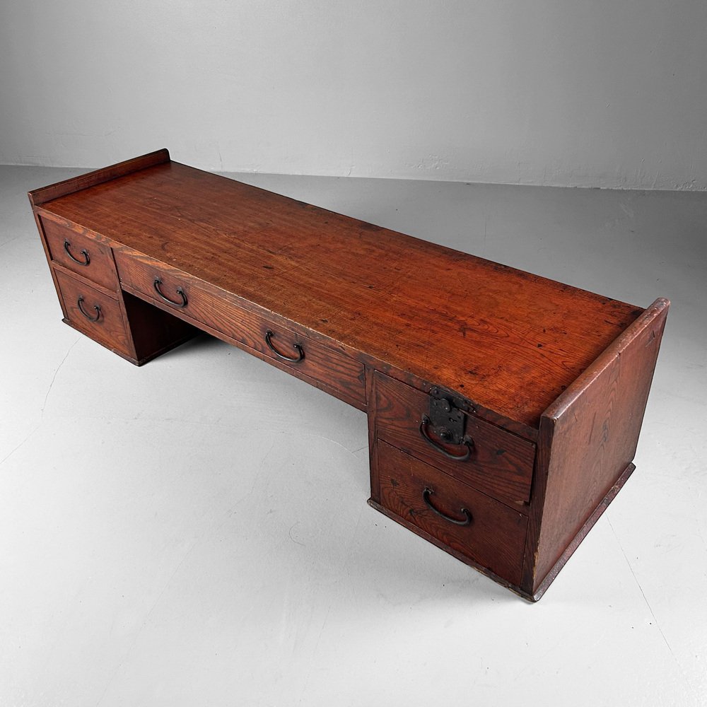 Meiji Minimalist Japanese Writing Desk Shosai-Ki, 1890s for sale at Pamono