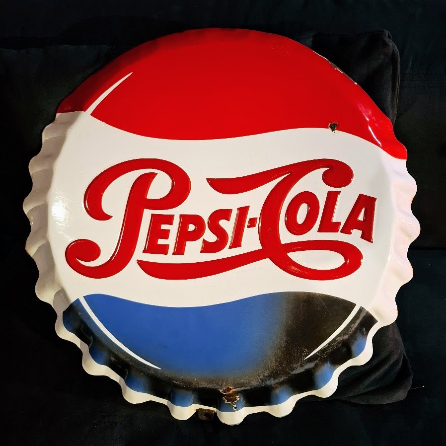 Enamelled Pepsi Cola Cap, 1960s for sale at Pamono