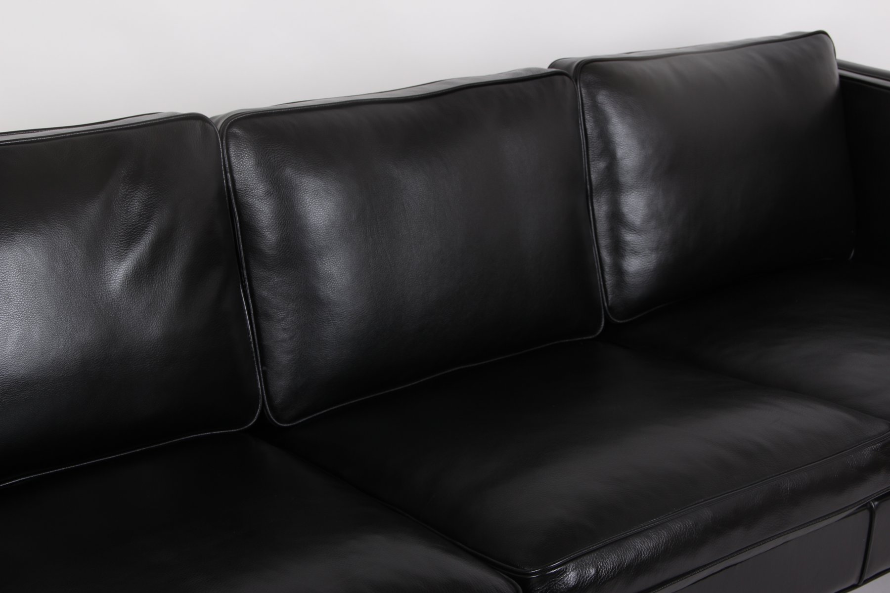 Danish Model 78 3-Seater Sofa in Black Leather from Grandt, 1970s for ...