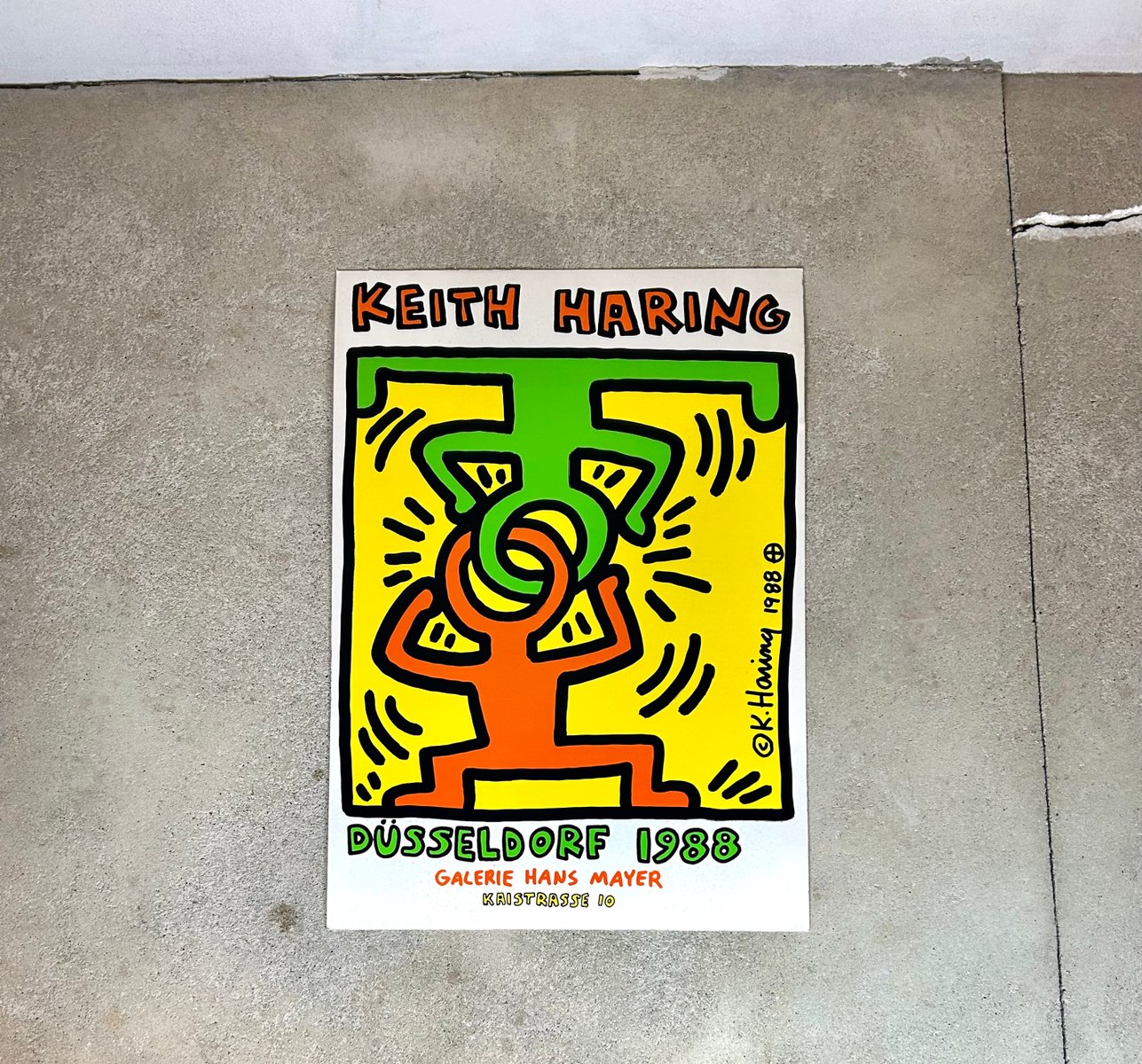 Keith Haring, Large Composition from Galerie Hans Mayer, 1988, Screen ...