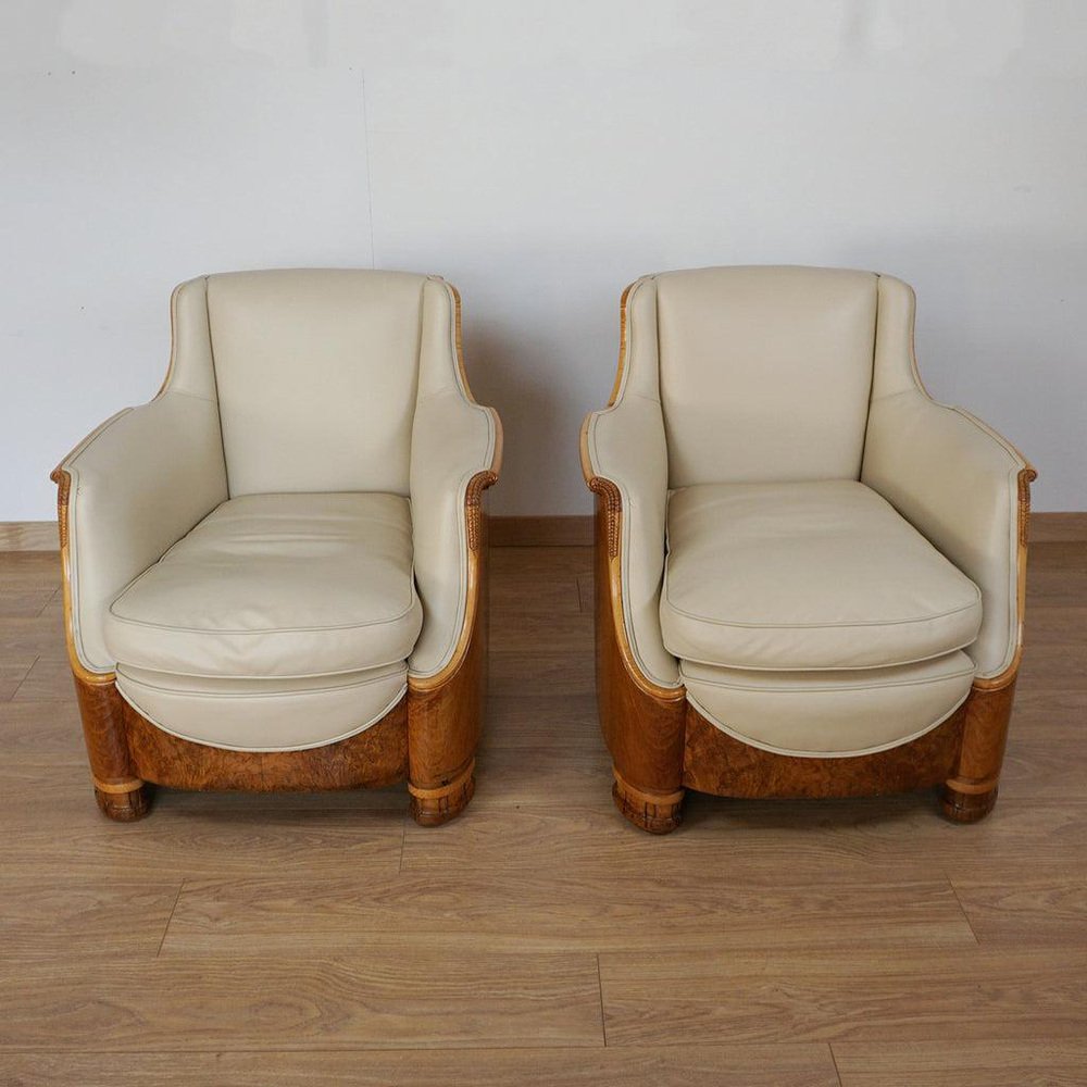 Art Deco Club Chairs by Maurice Adams, 1920s-1940s, Set of 2 for sale ...