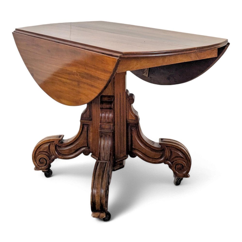 Napoleon III Walnut Shutter Table for sale at Pamono
